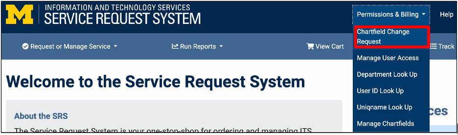 Chartfield Change Request / ITS Documentation